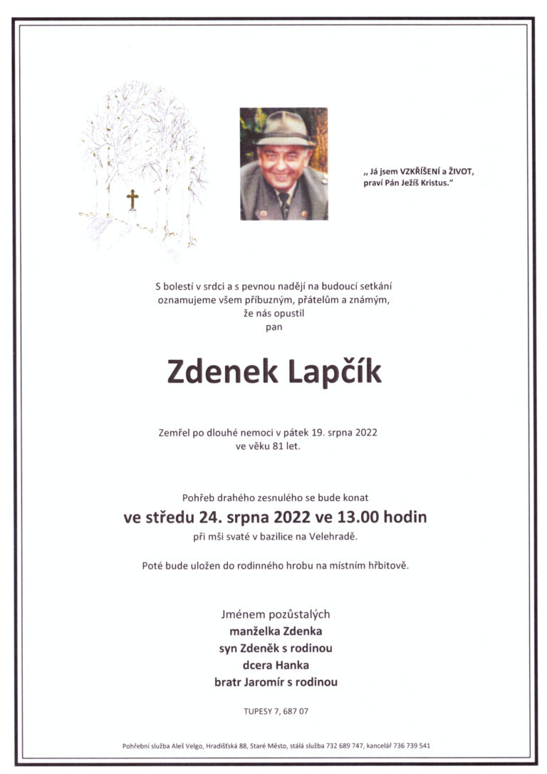 Parte Zdenek Lapčík – Farnost Velehrad